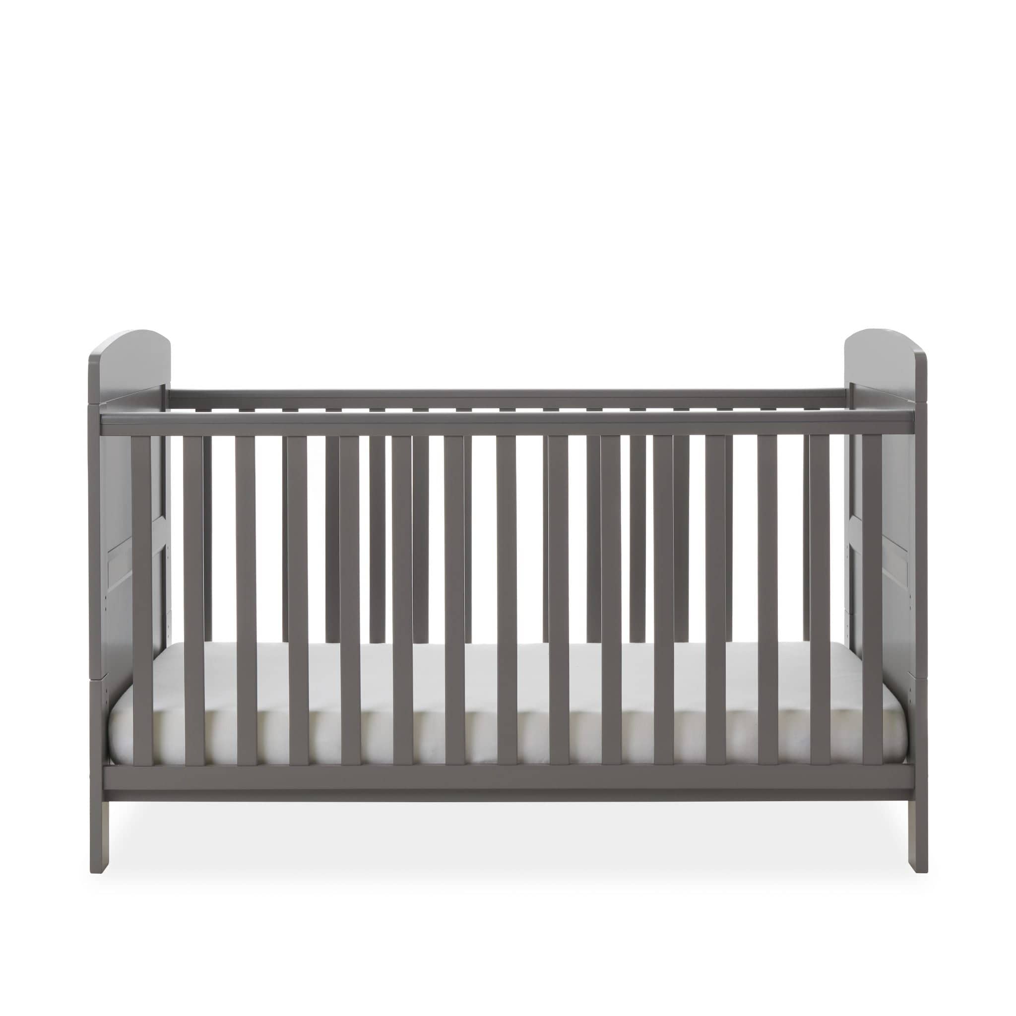 OBABY Taupe Grey Grace Cot Bed - Direct Delivery | Bababoom Baby Boutique
